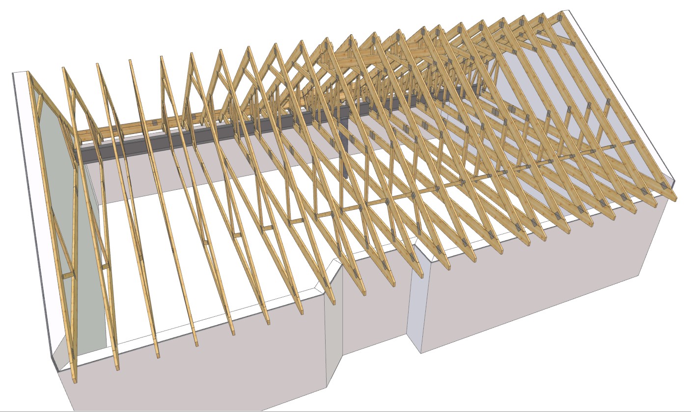 Fabrication, Pose de Charpente Industrielle Bois Calais, Berck 62